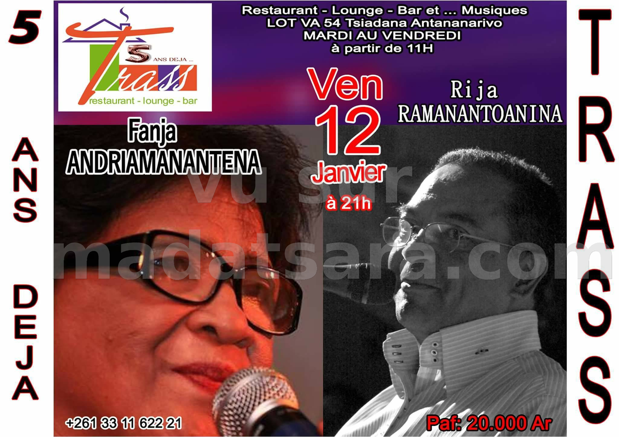 Fanja Andriamanantena‍ & Rija ramanantoanina‍ en concert au TRASS Tsiadana‍